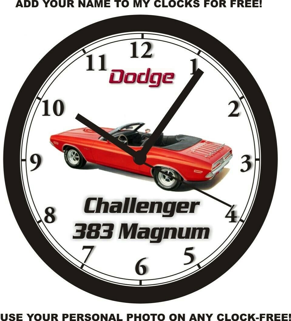 1971 DODGE CHALLENGER 383 MAGNUM WALL CLOCK-Free USA Ship-Plymouth