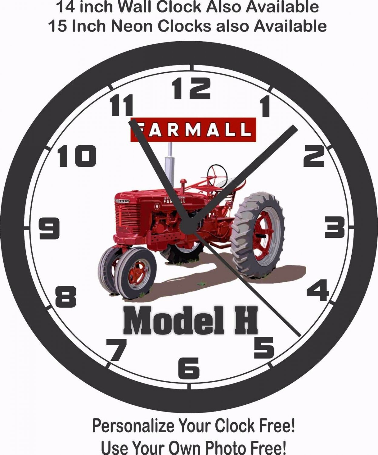 INTERNATIONAL-FARMALL MODEL H TRACTOR WALL CLOCK-JOHN DEERE