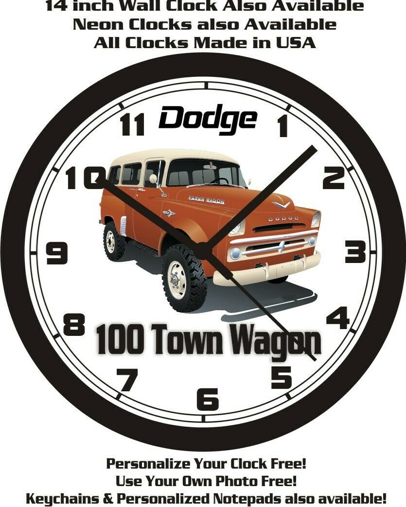 1957 DODGE POWER WAGON WALL CLOCK-FREE USA SHIP!-Choose 1 of 3