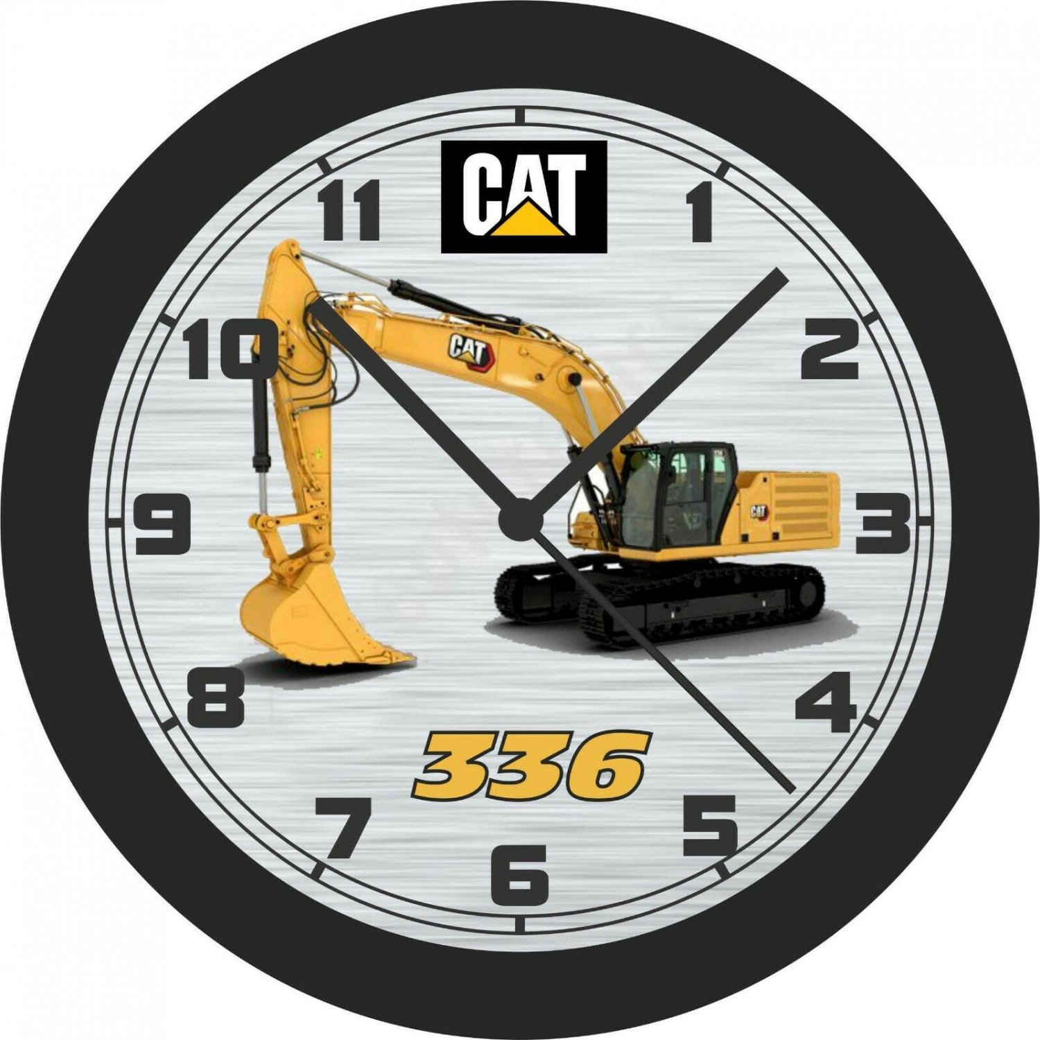 Cat 336 Mini Hydraulic Excavator Wall Clock-Free US Ship