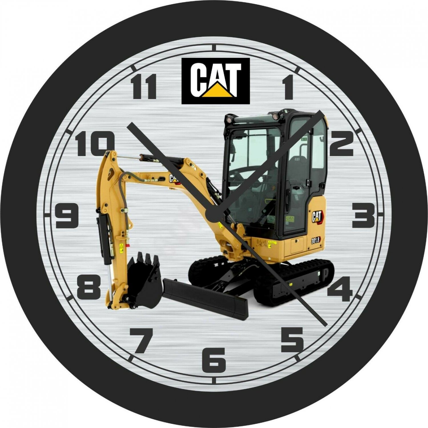 Cat 301.8 Mini Hydraulic Excavator Wall Clock-Free US Ship