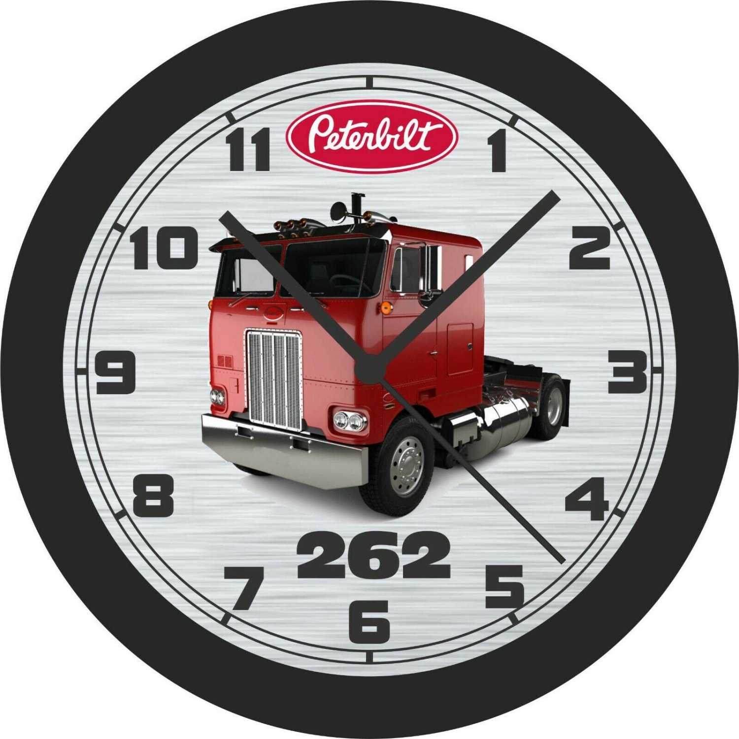 Peterbilt 262 Semi-Truck Wall Clock-Add Your Business Name Free!