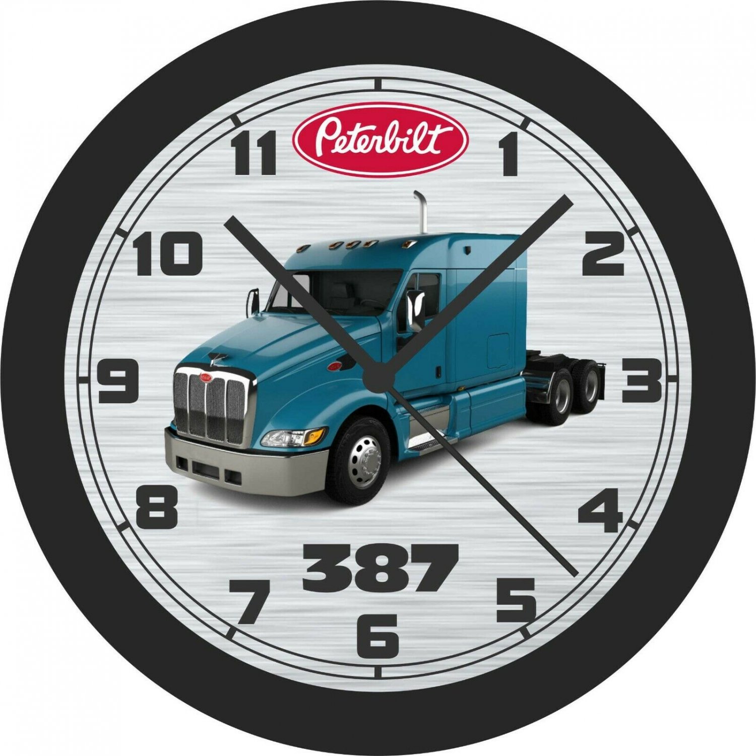 Peterbilt 387 Semi-Truck Wall Clock-Add Business Name Free!