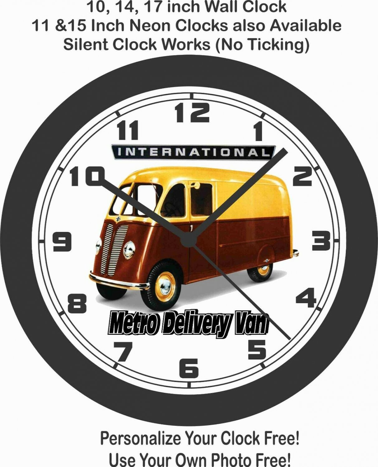 1938 International Metro Delivery Van Wall Clock-Free USA Ship