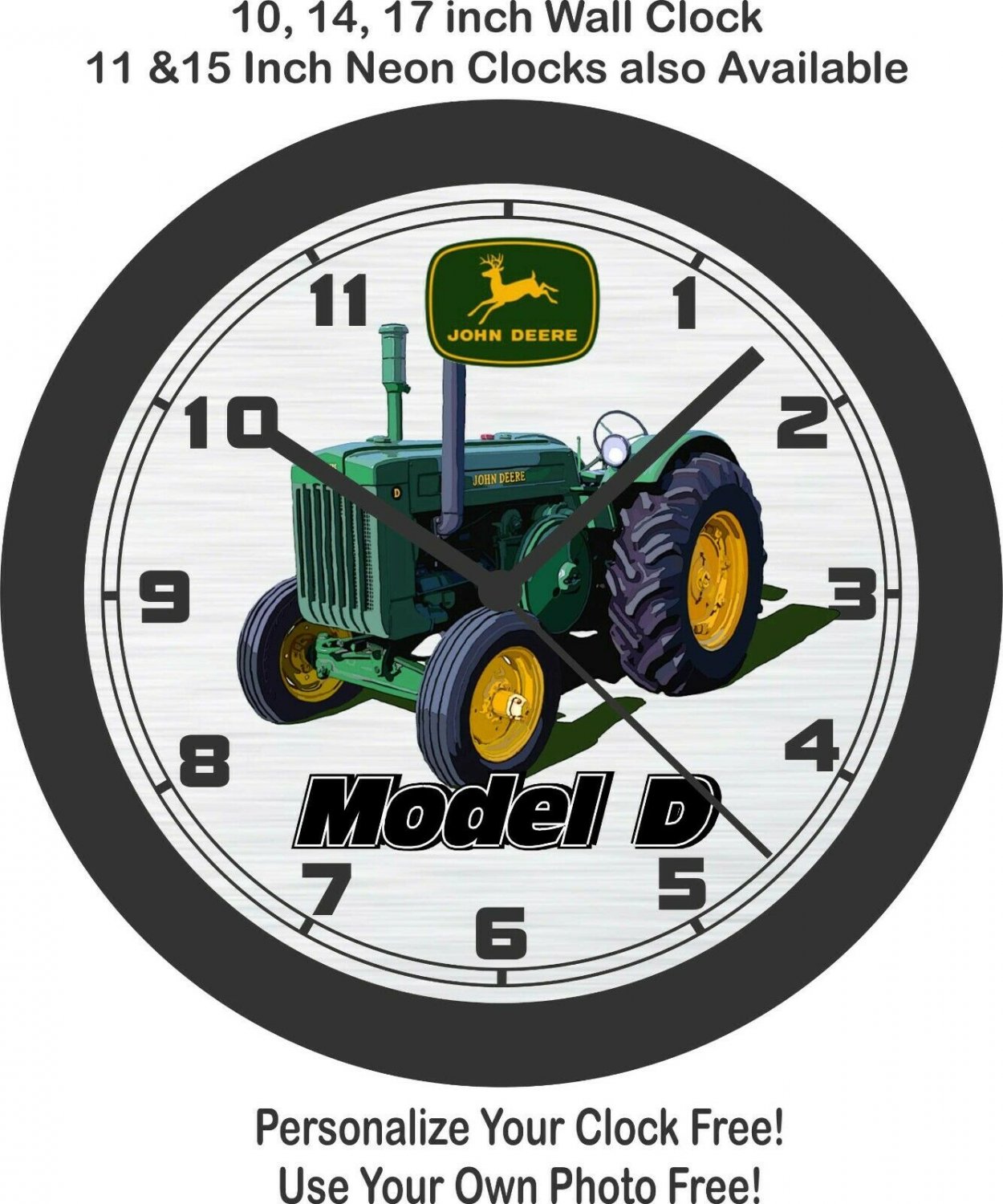 John Deere Model D Tractor Wall Clock-Free US Ship, Farmall, Kubota
