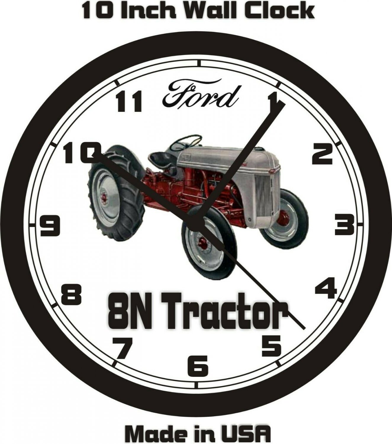 FORD 8N TRACTOR WALL CLOCK-FITS JOHN DEERE, INTERNATIONAL