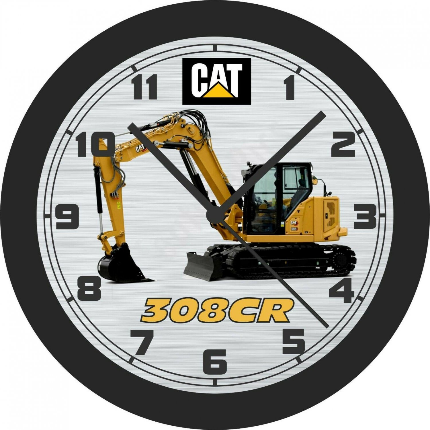 Cat 308CR Mini Hydraulic Excavator Wall Clock-Free US Ship