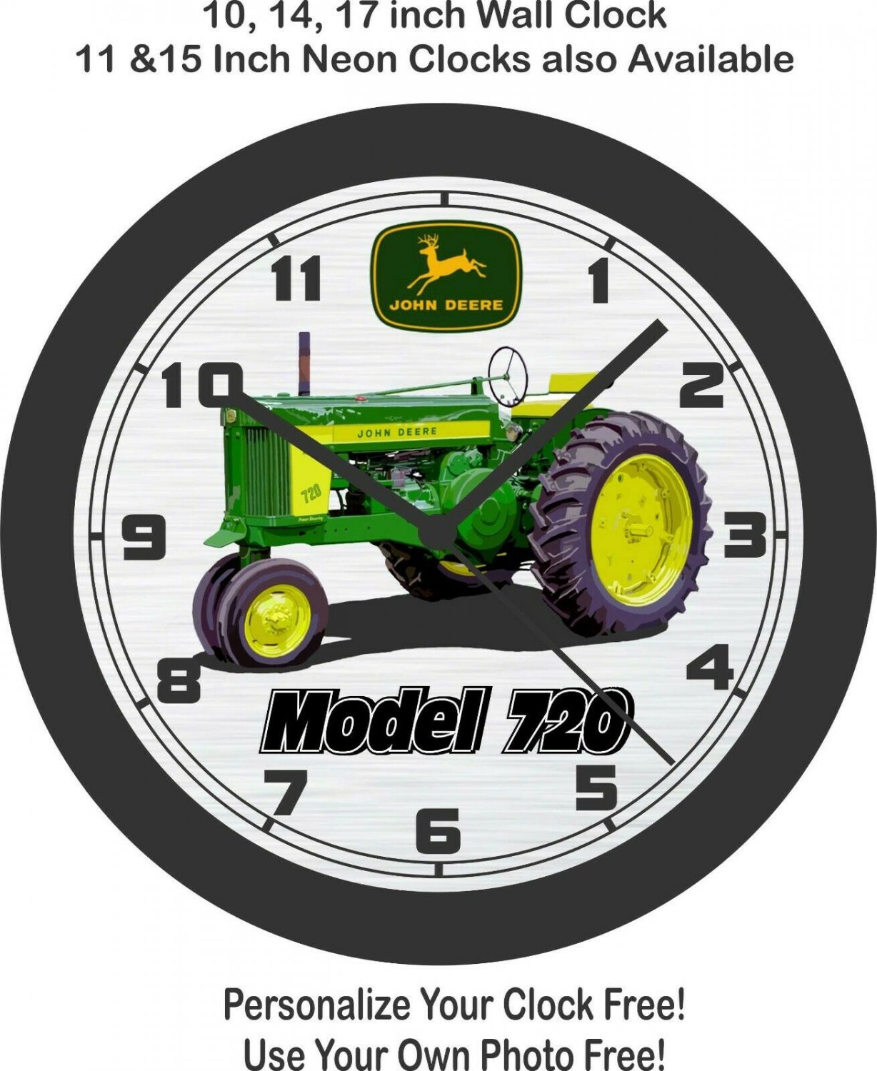 John Deere Model 720 Tractor Wall Clock-Free US Ship, Farmall, Kubota