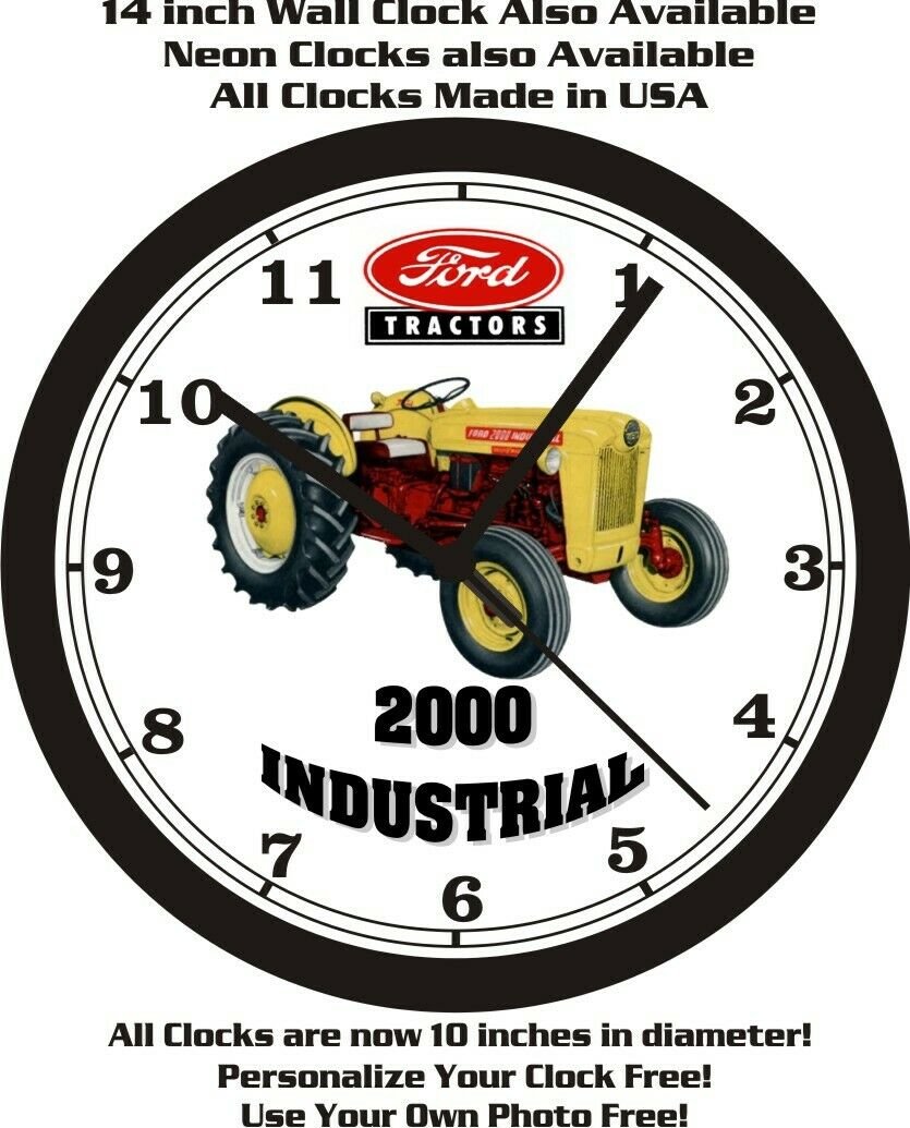 FORD 2000 INDUSTRIAL TRACTOR WALL CLOCK-FREE USA SHIP-John Deere ...