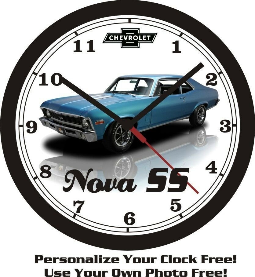 1970 CHEVROLET NOVA SS WALL CLOCK-FREE USA SHIP!