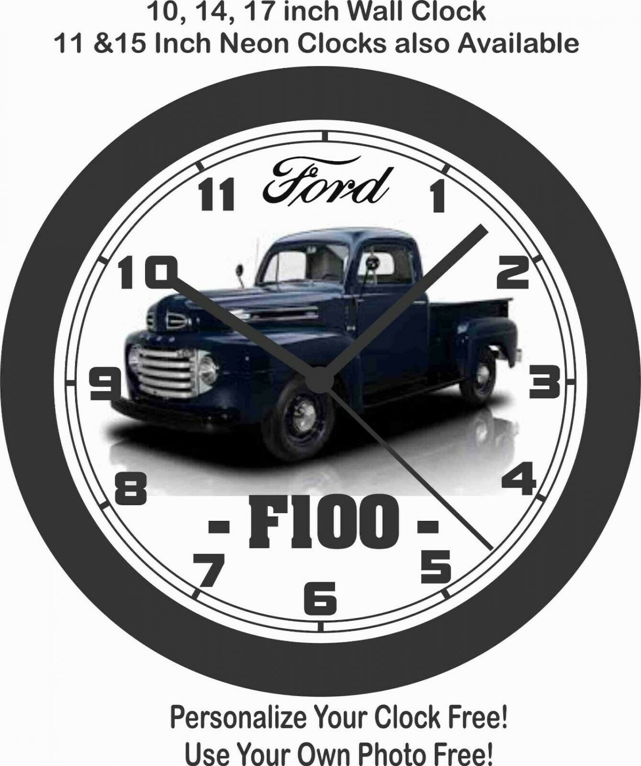 1950 FORD F-100 PICKUP TRUCK WALL CLOCK-FREE USA SHIP