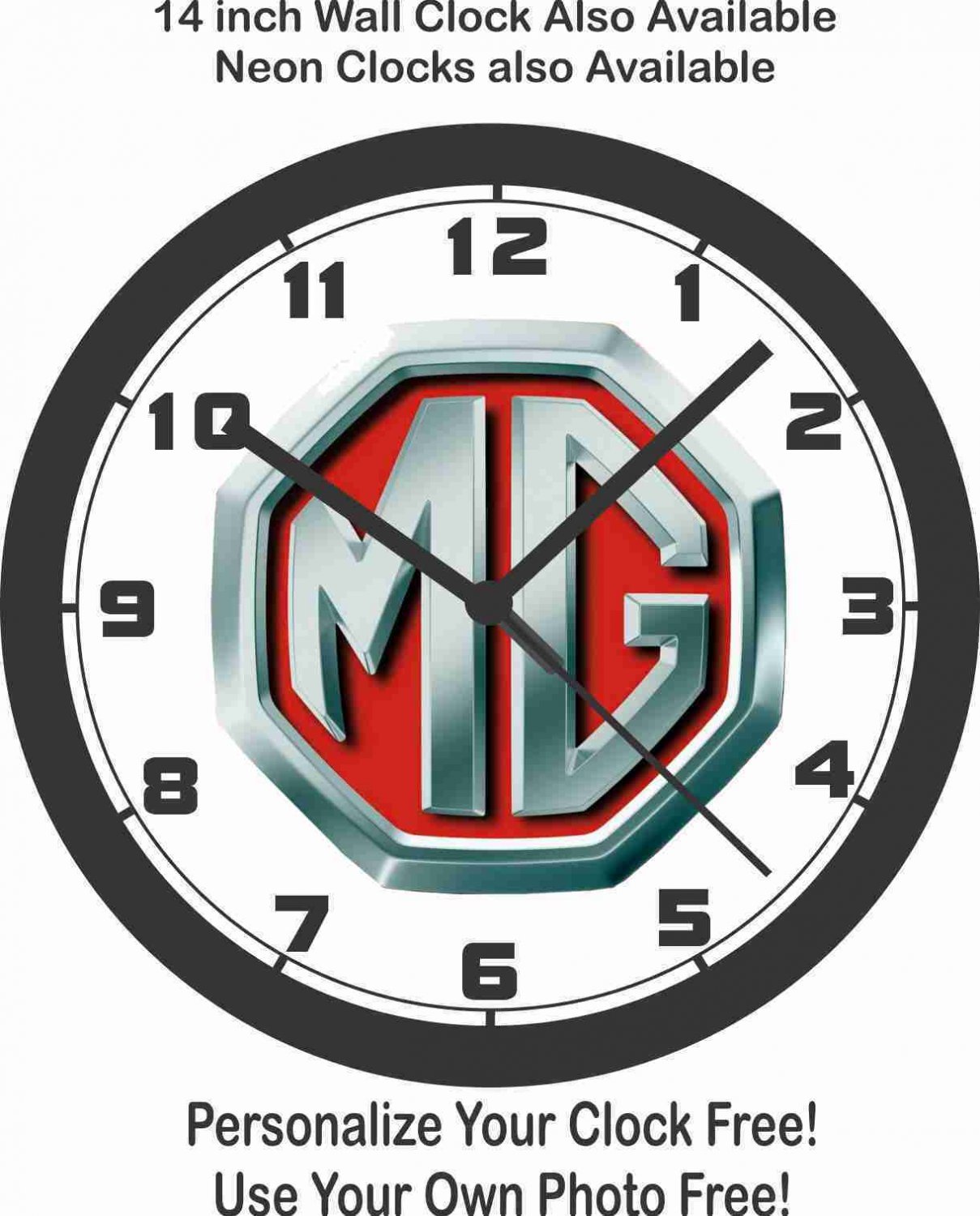 MG CLASSIC CAR LOGO WALL CLOCK-BMW, MERCEDES BENZ, TRIUMPH, VW