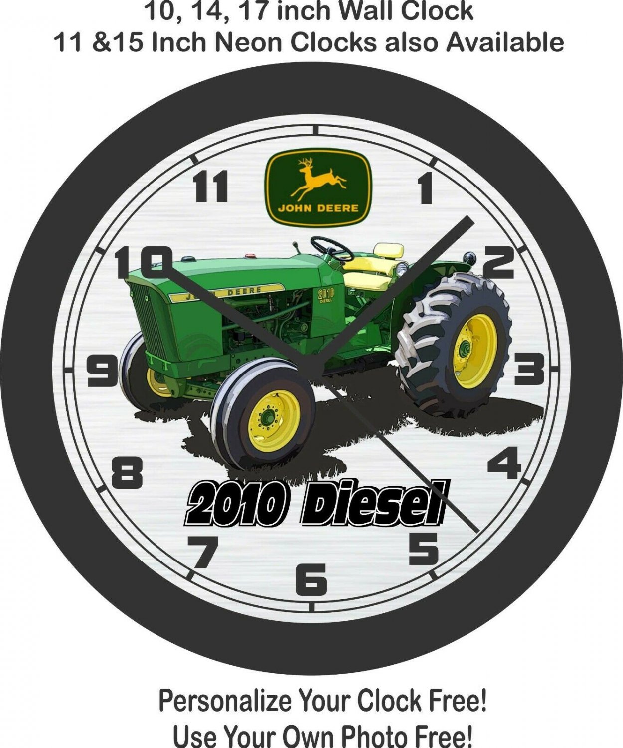 John Deere 2010 Diesel Tractor Wall Clock-Free US Ship, Farmall, Kubota