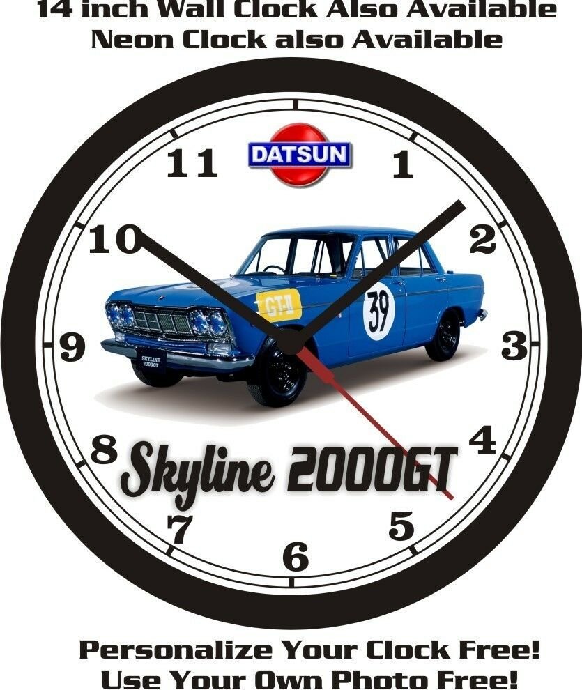 1964 DATSUN SKYLINE 2000GT WALL CLOCK-FREE USA SHIP!