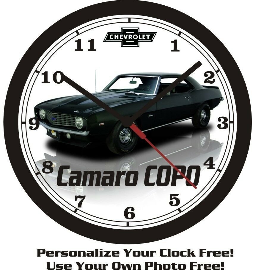1969 CHEVROLET CAMARO COPO WALL CLOCK-FREE USA SHIP!