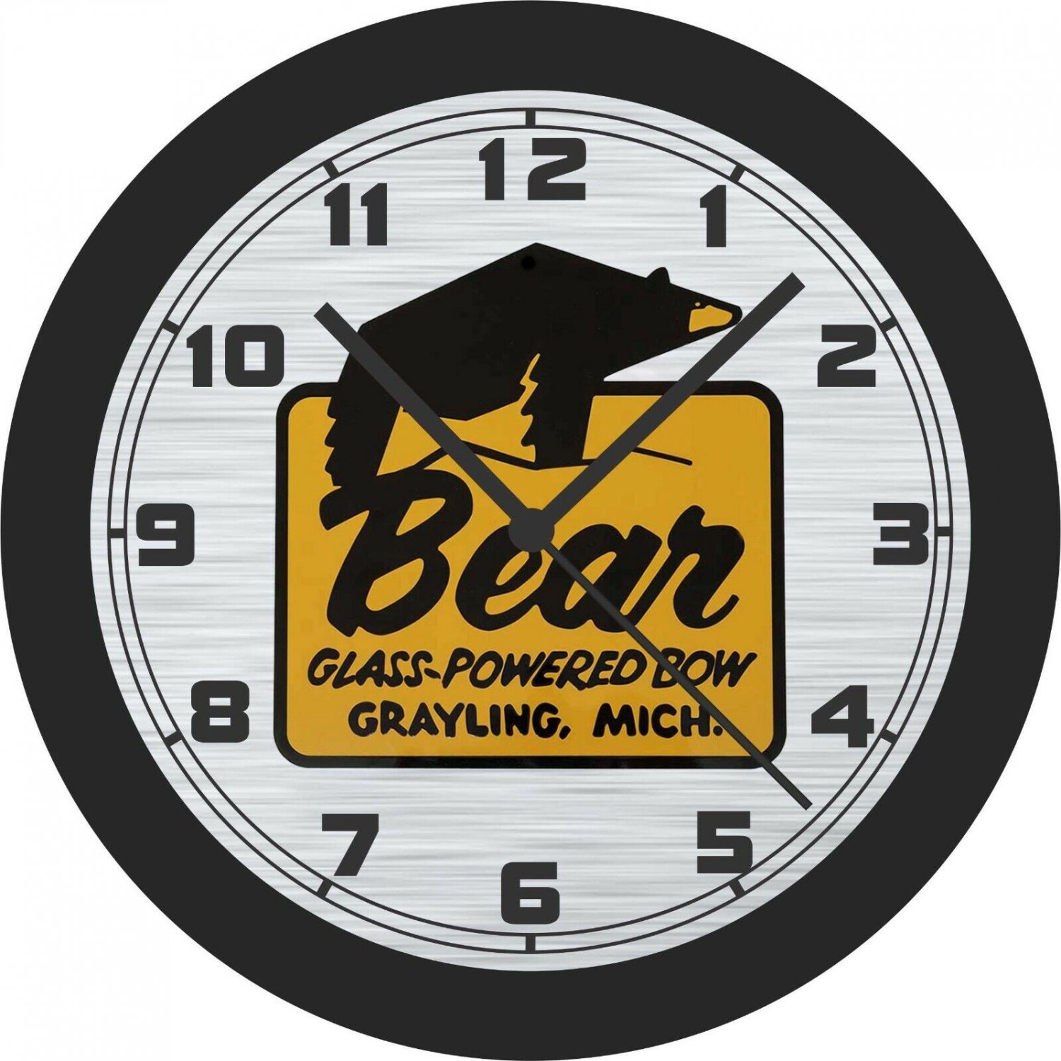 Bear Glass-Powered Bow Emblem Wall Clock-Free US Ship