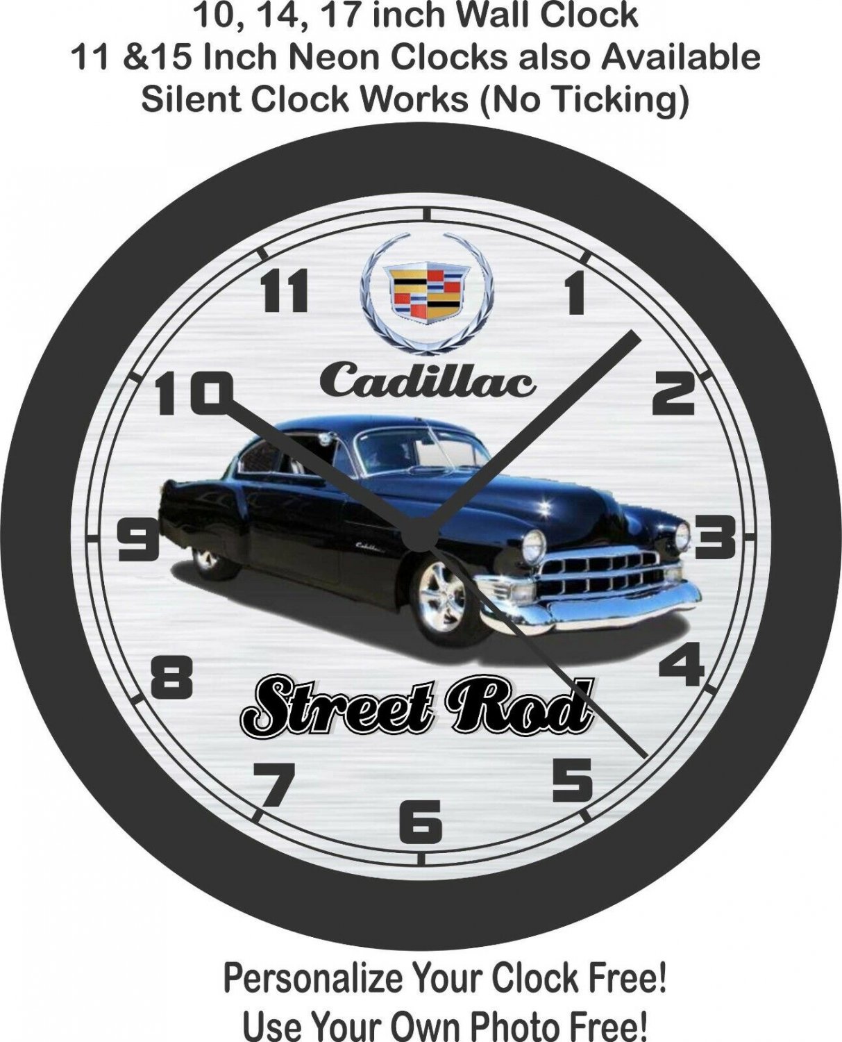 1949 Cadillac Street Rod Wall Clock-Chevrolet, Ford, Lincoln, Free US ship