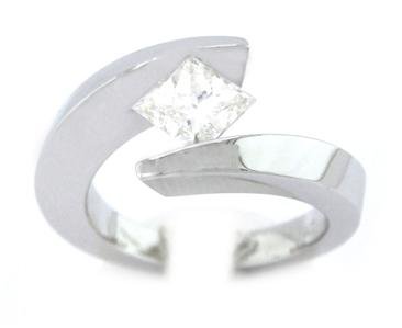 PRINCESS DIAMOND ENGAGEMENT RING TENSION SET 1.20CT
