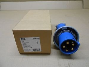 1 NIB HUBBELL HBL560P9W 560P9W WATERTIGHT PLUG 60AMP 120/208VAC 4P 5W ...