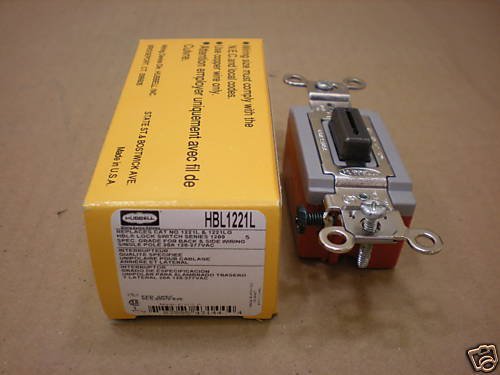 1 NIB HUBBELL HBL1221L 1221L 20 AMP 120-277 VAC KEY LOCK SWITCH 1P