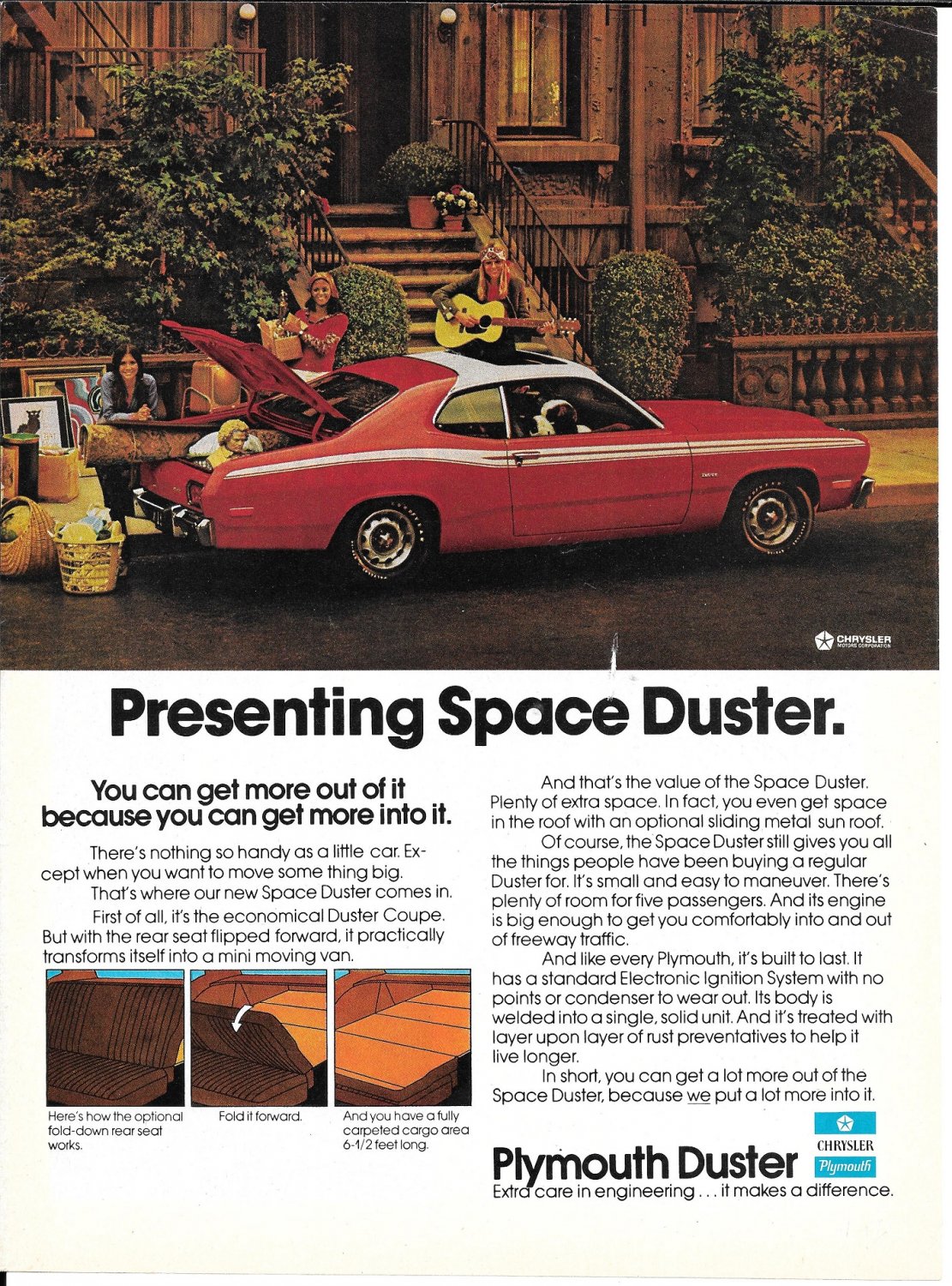 1972 Plymouth Space Duster Car Ad Moving Day