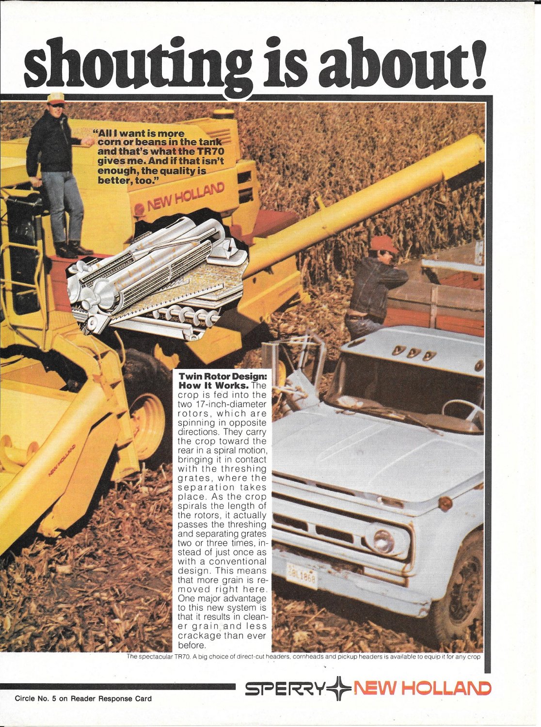 1978 Sperry New Holland TR 70 Combine Ad Here's What All