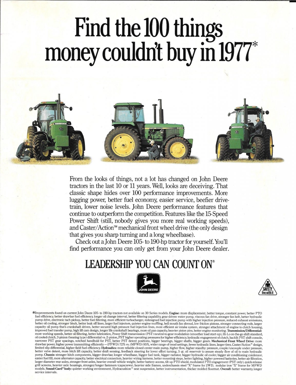 1988 John Deere Tractors Find The 100 Things Money Couldn't Buy In 1977 Ad