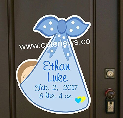 Welcome Home It's a Boy Art, Custom Baby Sign, Newborn Birth Stats ...