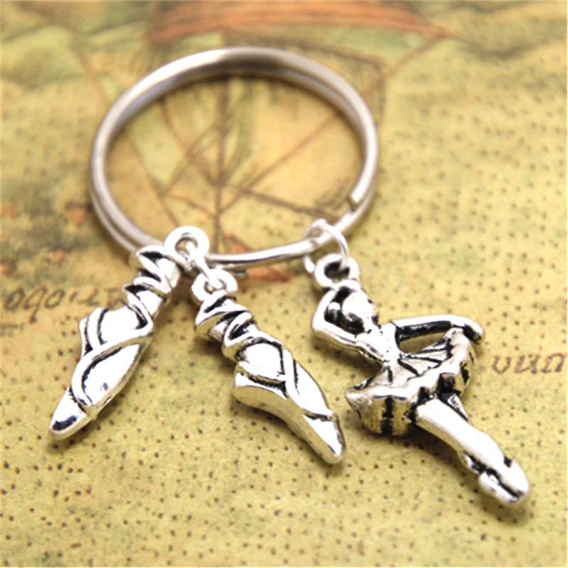Ballerina keyring Dancer key chain dance jewlery ballet charm ...