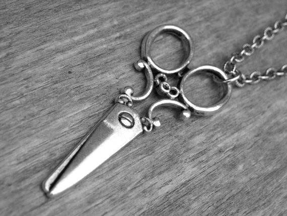 Scissor Necklace Scissor Jewelry Gothic Goth Scissors Silver ...