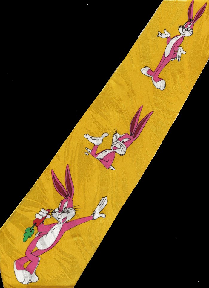 Bugs Bunny Looney Tunes Carrot Cartoon Fancy Novelty Neck Tie