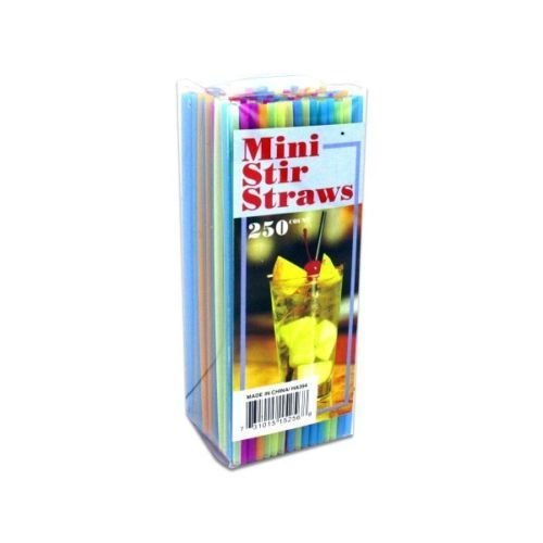 500 Count Mini 5" Stir/Stirrers Cocktail Drinking Straws with Assorted ...