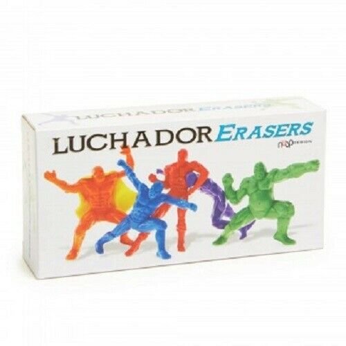 Luchador Figures Erasers Set (5 Character Wrestling Figure Figurines ...