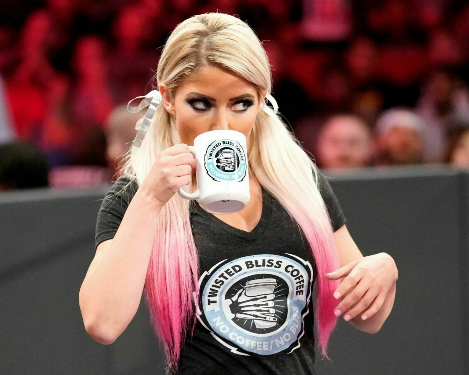 Alexa Bliss Coffee Wwe Nxt Aew Raw Tna Wrestling 8x10 Photo