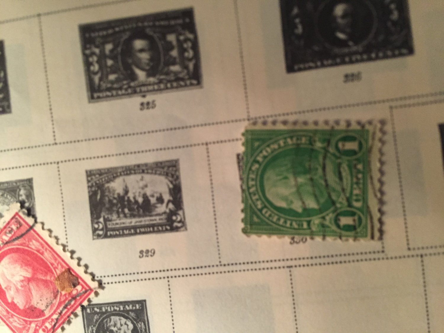 Rare 1 cent Franklin stamp