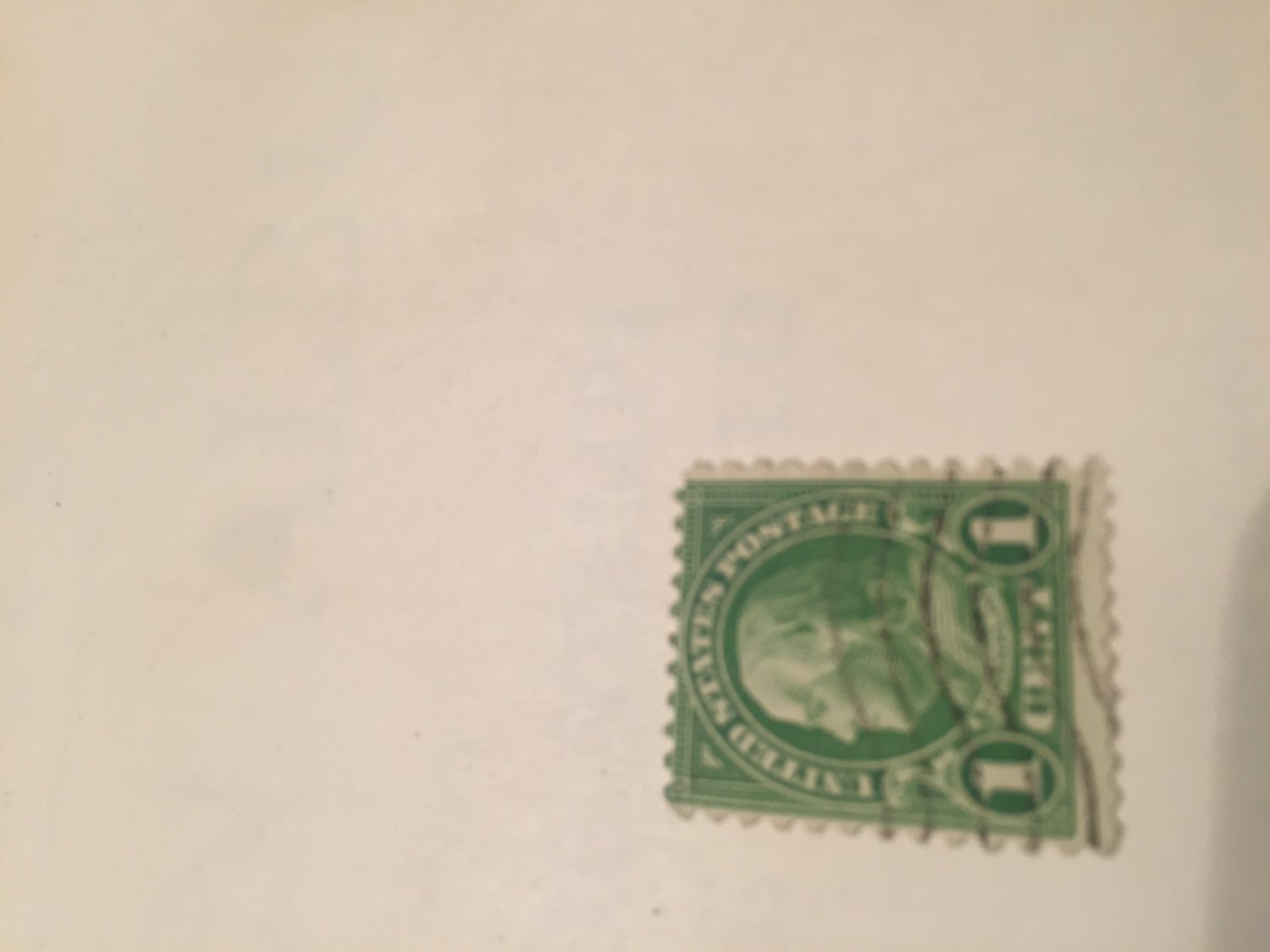 Rare 1 cent Franklin stamp