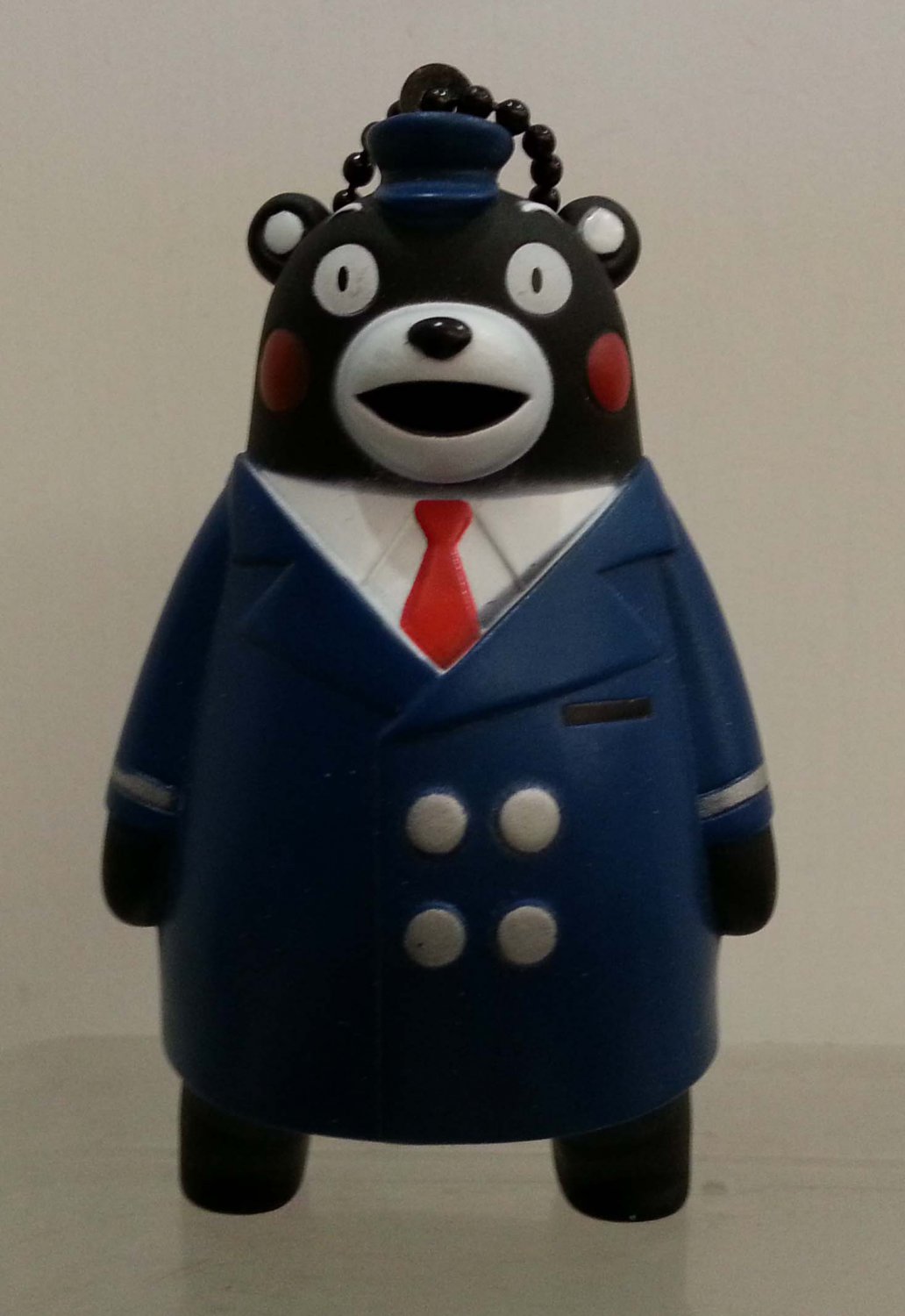 Black Kumamon Bear Plastic Figure Key Chain Mascot Charm Strap 3" H #2 ...