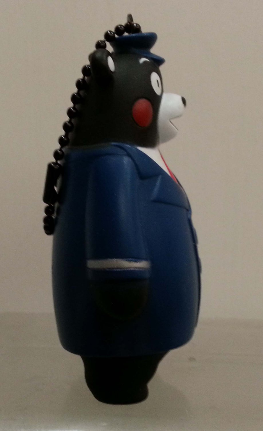 Black Kumamon Bear Plastic Figure Key Chain Mascot Charm Strap 3" H #2 ...