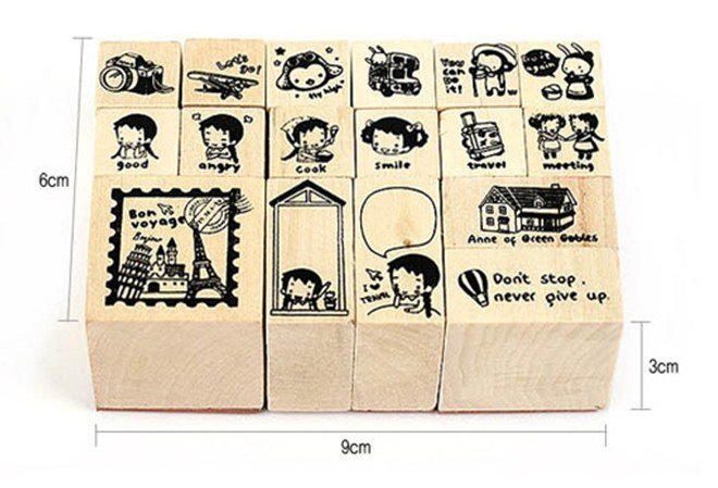 Anne of Green Gables House cartoon rubber stamp set