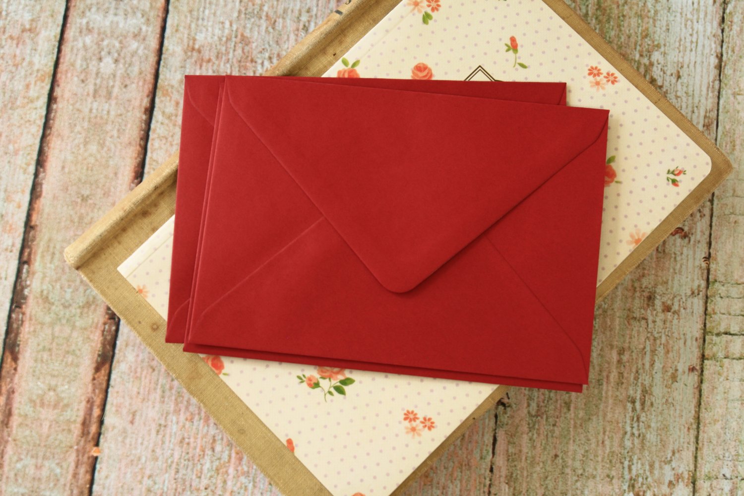 Burgundy Claret Red plain C6 banker envelopes