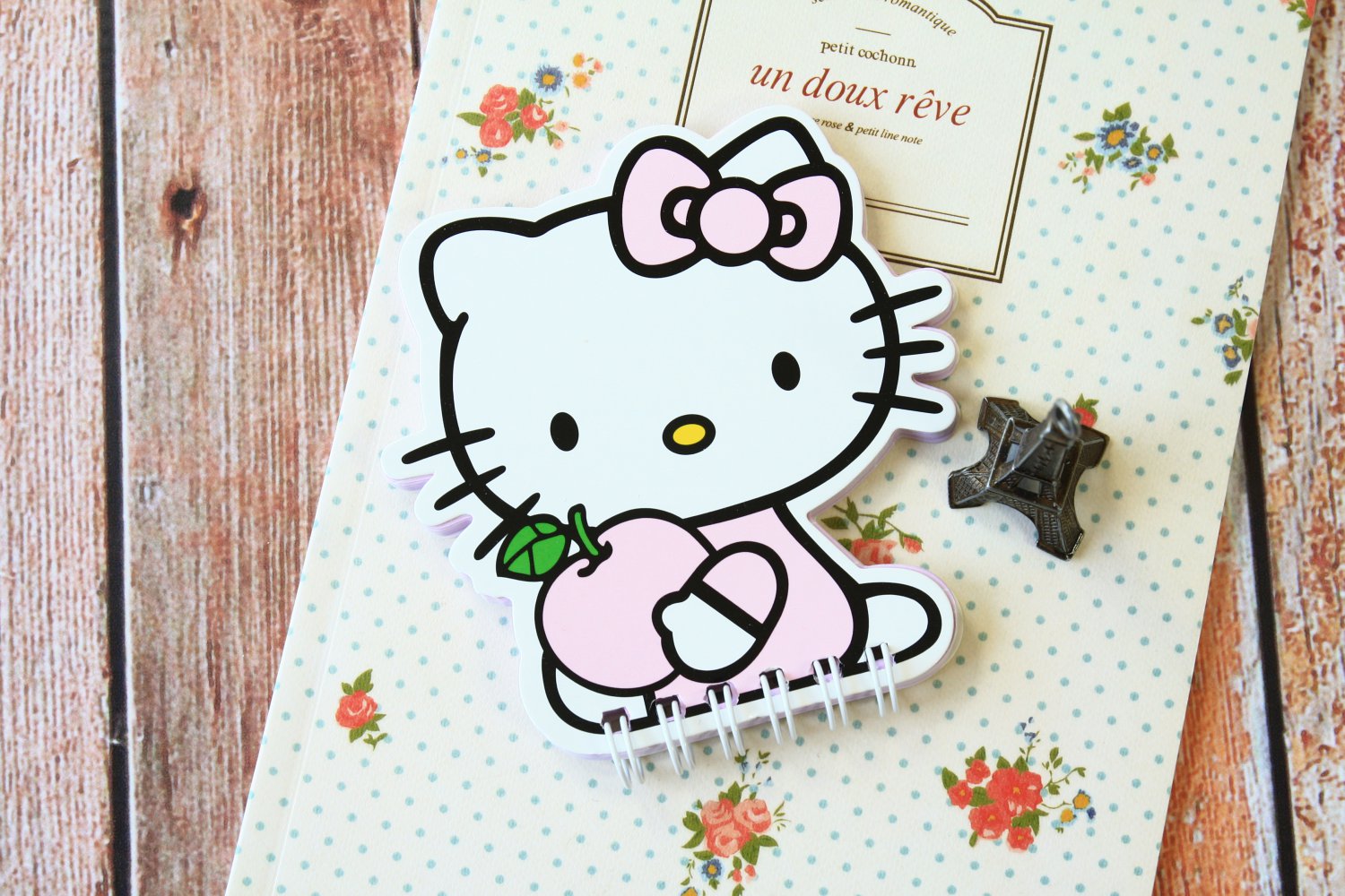 Pink Hello Kitty shape cartoon notebook
