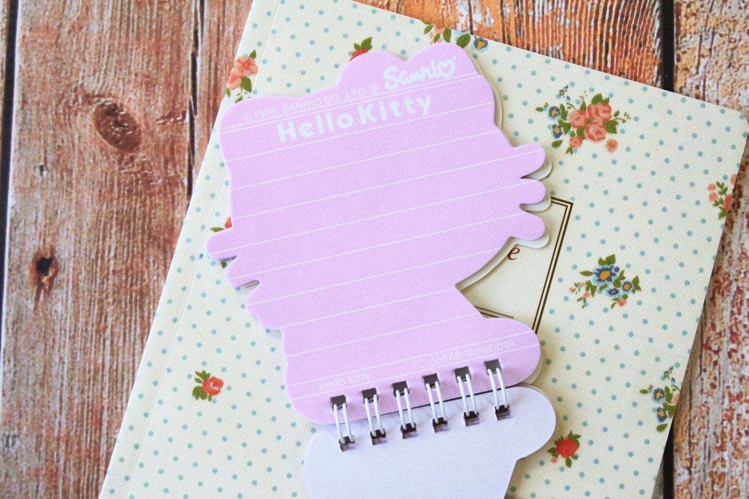 Pink Hello Kitty shape cartoon notebook