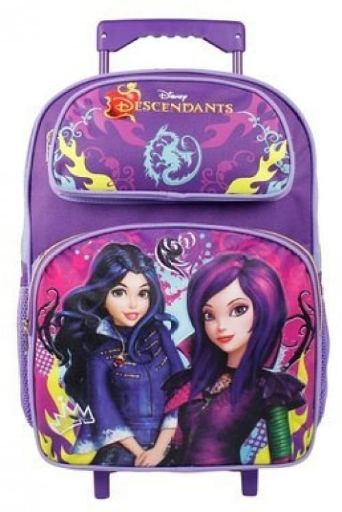Disney Descendants Cartoon Evie And Mal Rolling Backpack 16 Large For Girls