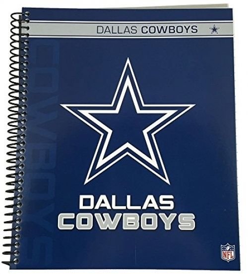 NFL Team School Supplies - 3-Subject Spiral Notebook - Dallas Cowboys ...
