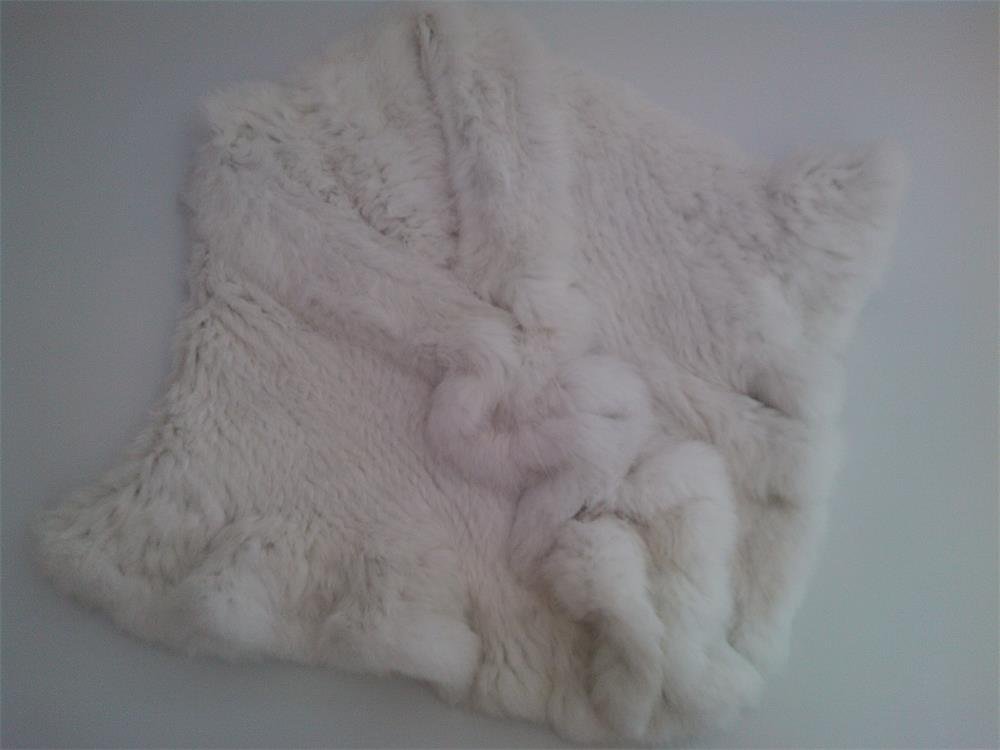 Pure White rabbit fur shawl Wedding cape