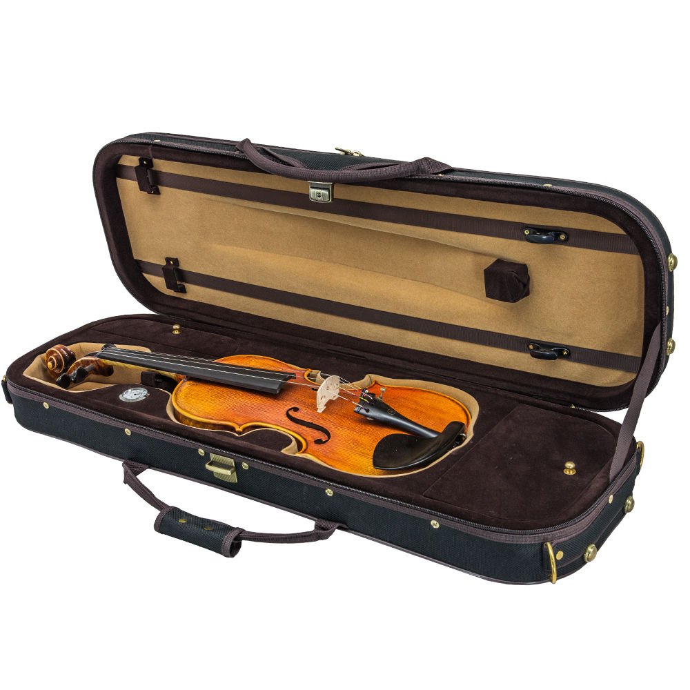 NEW Quality 4/4 Size Acoustic Violin Fiddle Case Black/Coffee/Khaki w ...