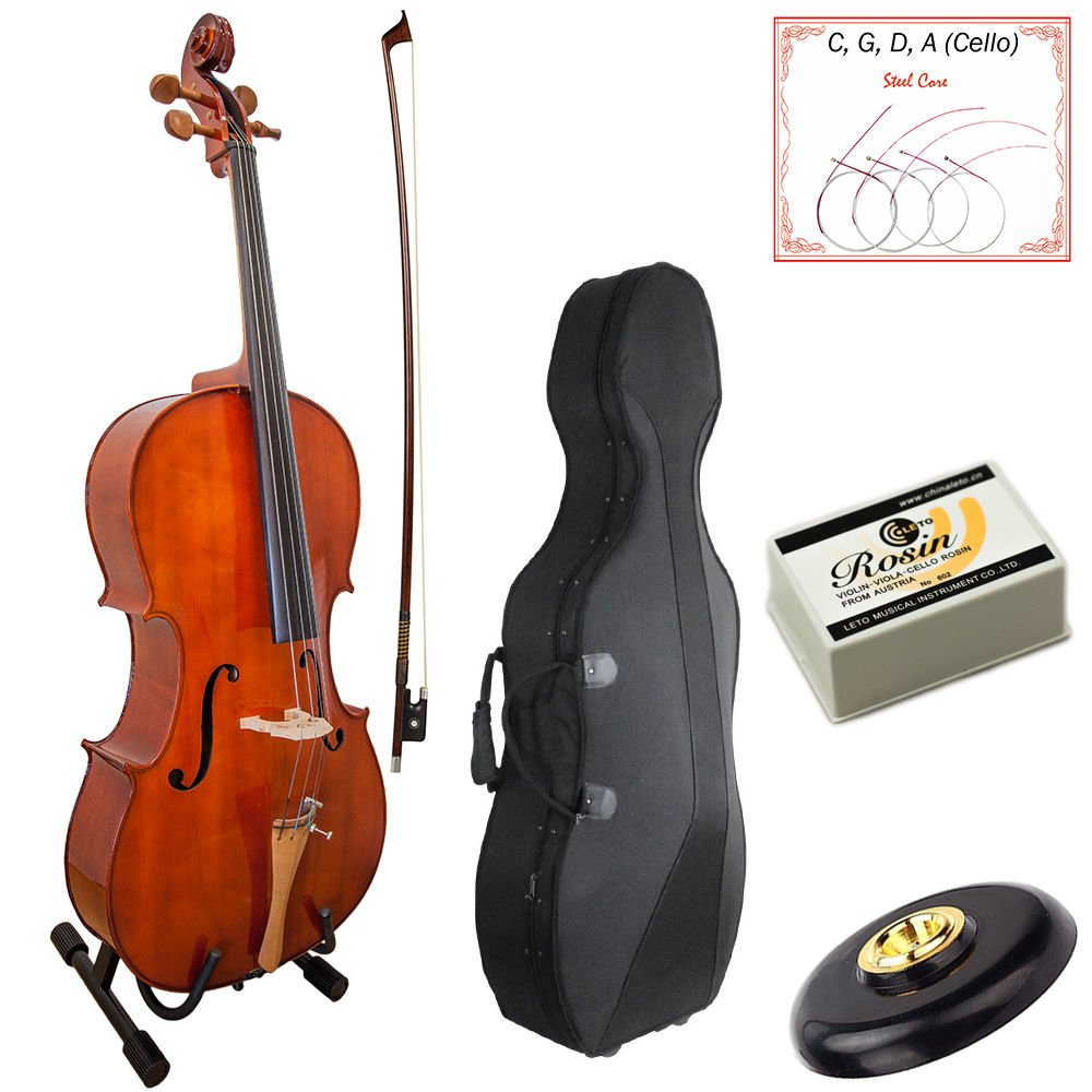Paititi PTTCE101 4/4 Size Solid Wood with Jujube Parts Beginner Cello Kit