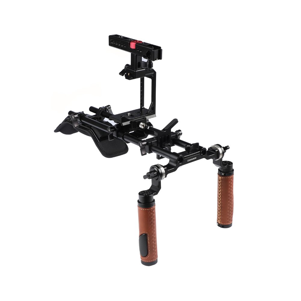 Pro Camera Shoulder Mount Rig With Half Cage Manfrotto Quick Release ...