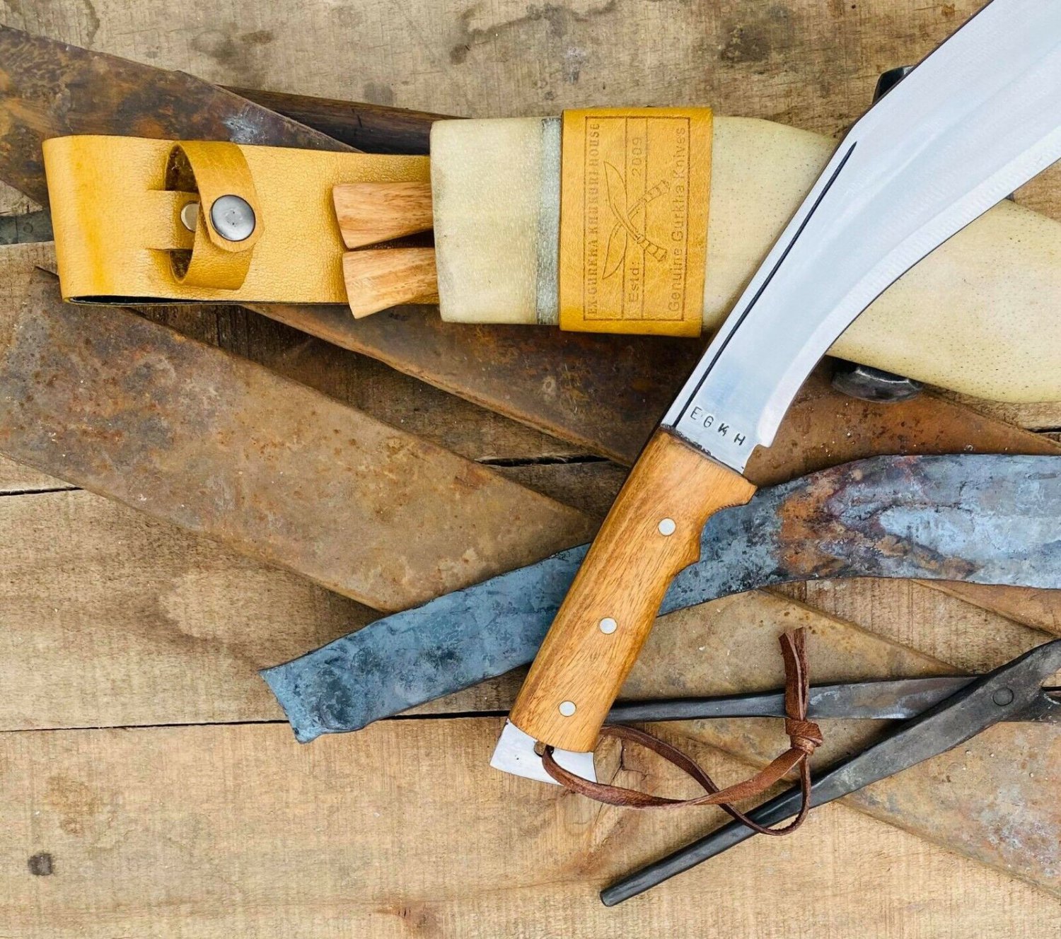 11" Authentic Gurkha Afghan Issue Khukuri,Hand Forged Full Tang Blade ...