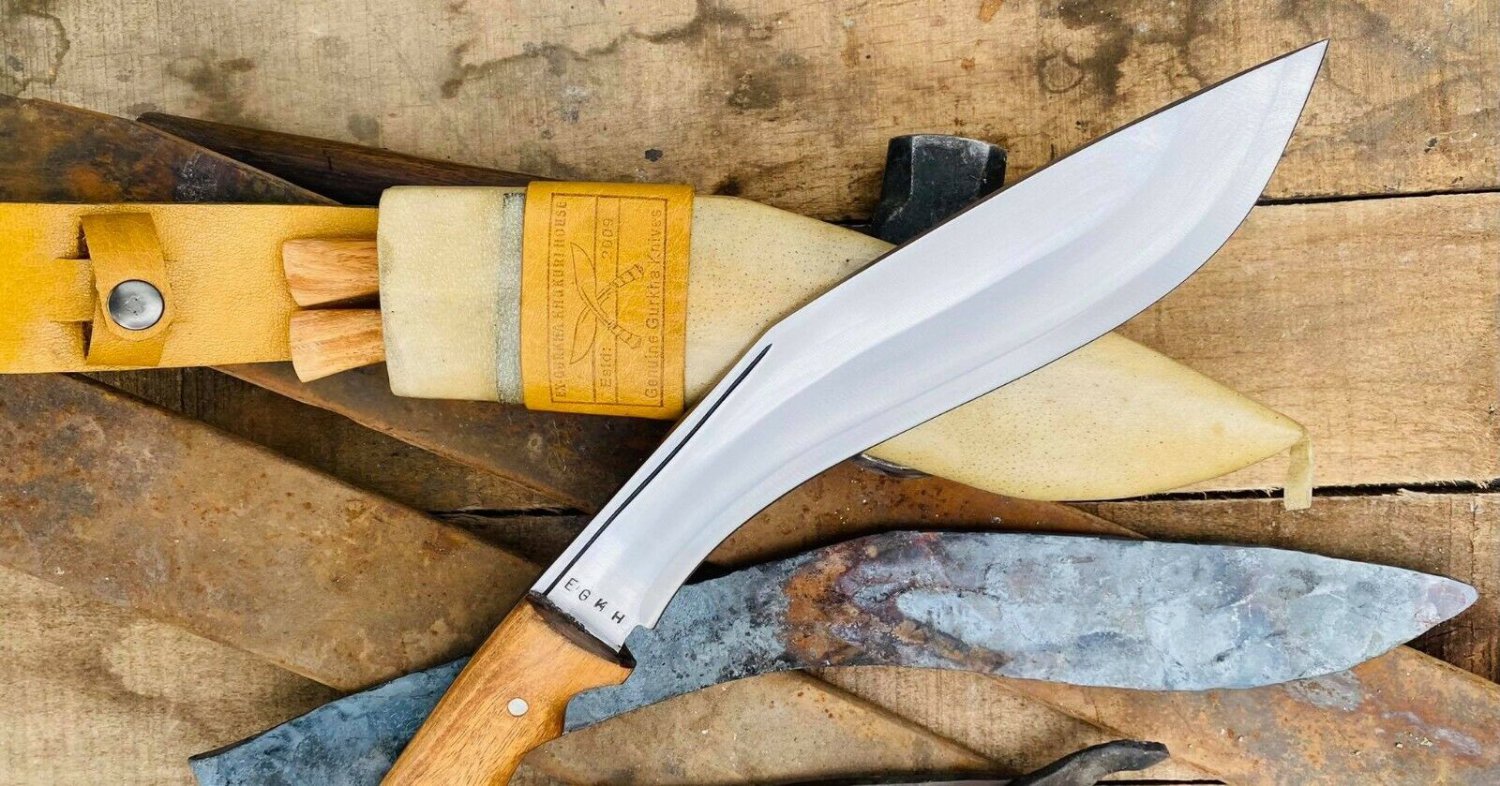 11" Authentic Gurkha Afghan Issue Khukuri,Hand Forged Full Tang Blade ...